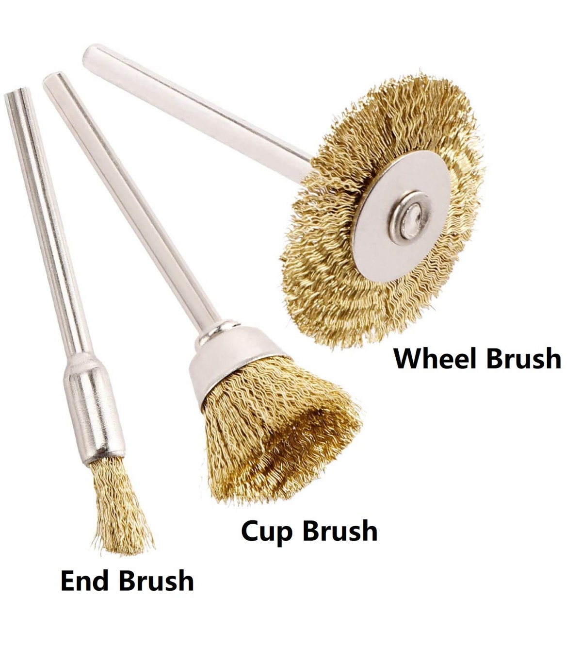 1 8 Shank Brass Coated Wire Brush 1 8 Shank Brass Coated Wire Brush