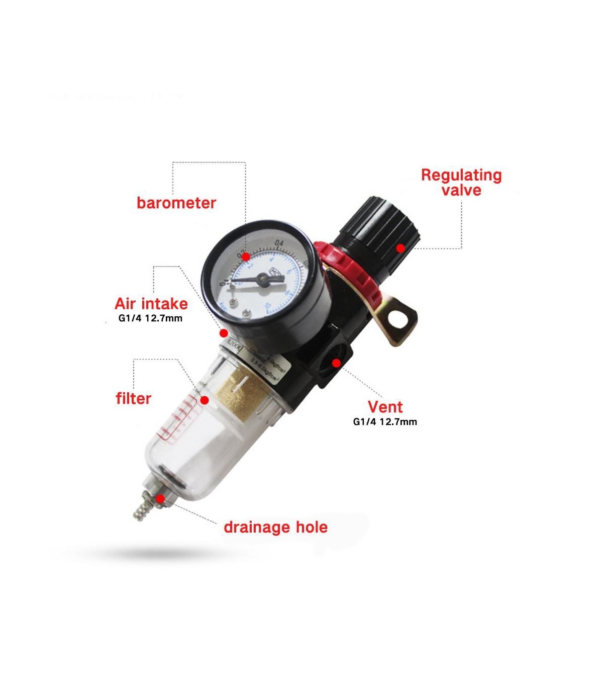 Pneumatic Air Filter and Regulator Compressor - Single - Hardware ...