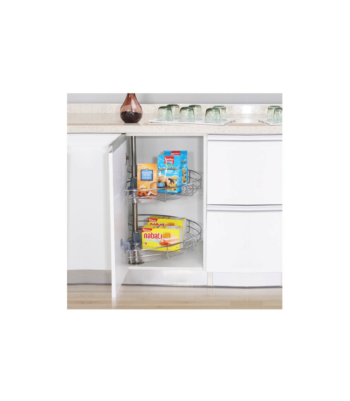 ecoWare 180 degree Swivel Basket with Pole - Inside Cabinet - Hardware ...