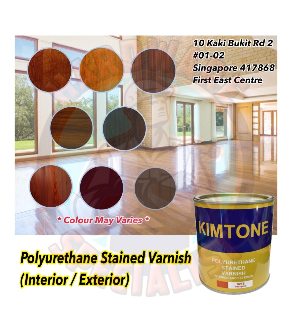 Kimtone Polyurethane Stained Varnish Interior / Exterior 1 Litre