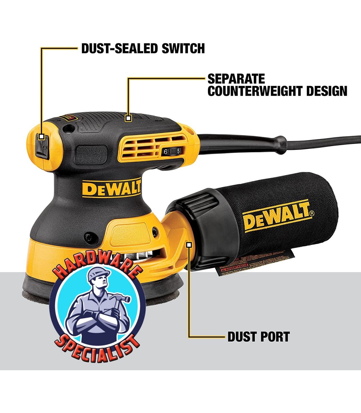 Dewalt DWE6423 5 Inch Variable-Speed Random Orbit Sander