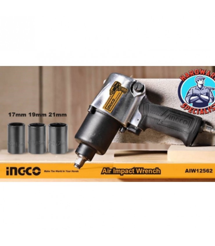 Ingco AIW12562 1/2" Square Drive Air Impact Wrench - Hardware Specialist