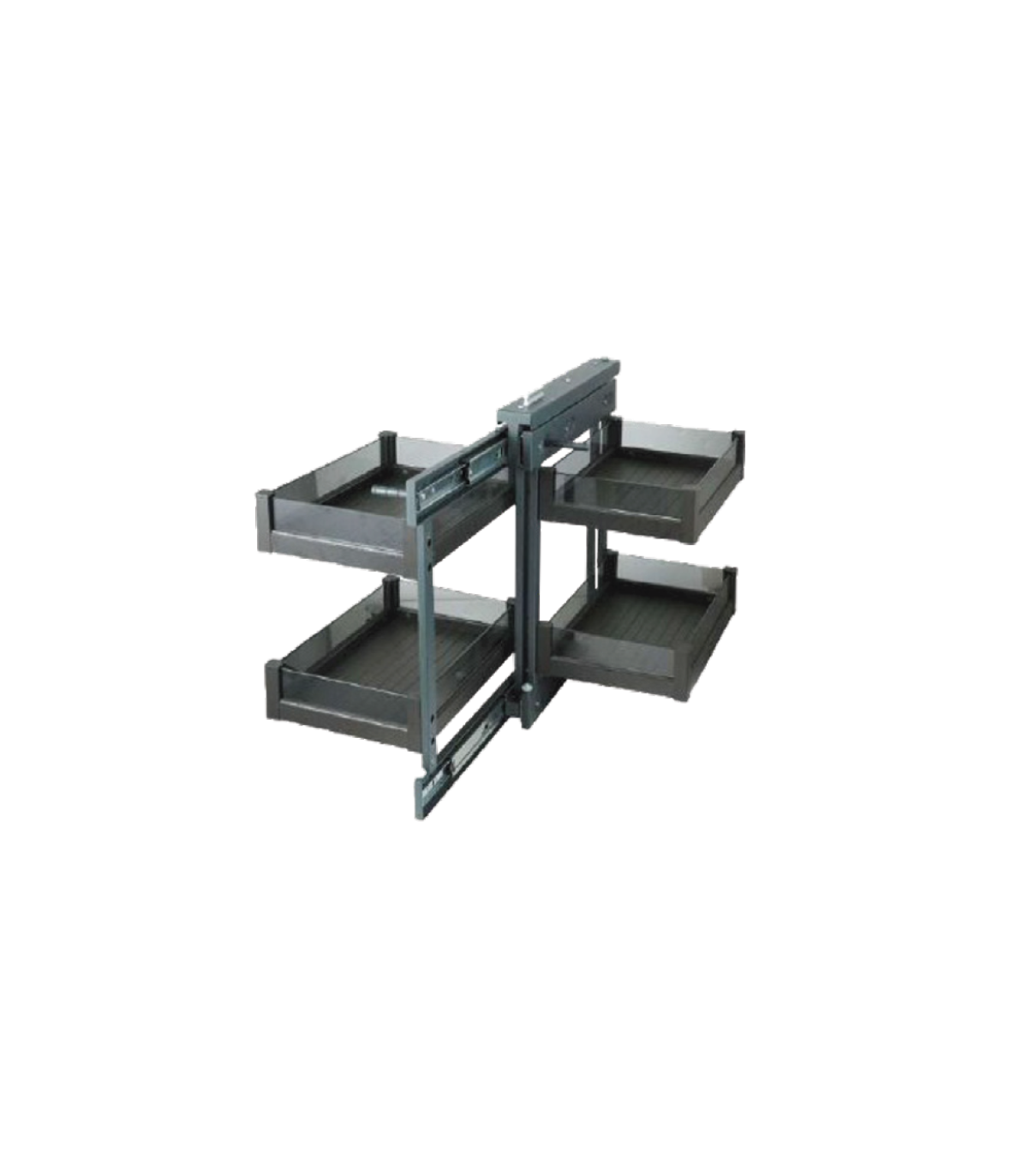 Black Box M6010-BB Magic Corner Basket with Soft Closing Slide - Black ...
