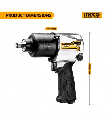 Ingco AIW12562 1/2" Square Drive Air Impact Wrench - Hardware Specialist