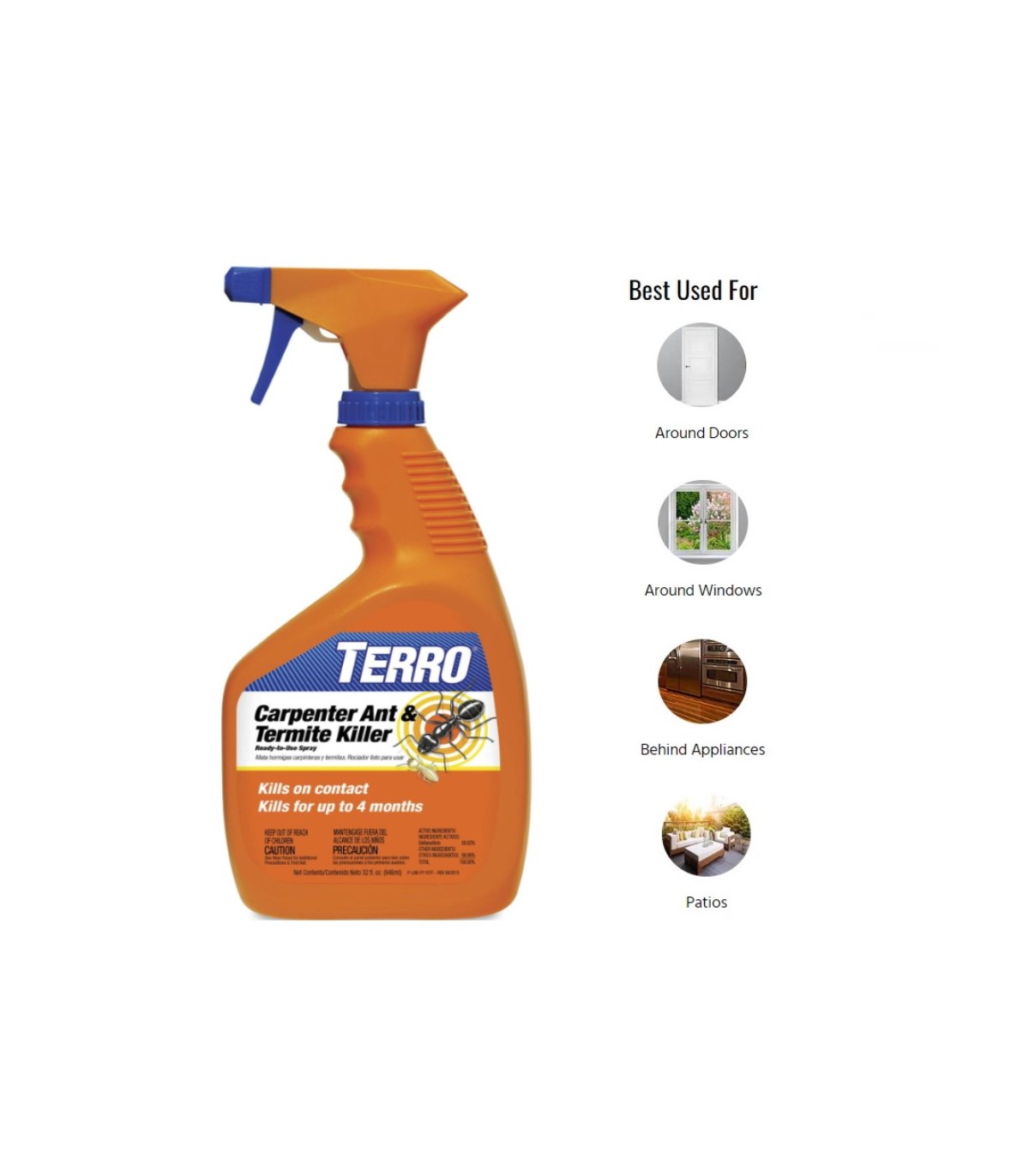 Terro T1100 Ready to Use Carpenter Ant & Termite Killer Spray - 946mL ...