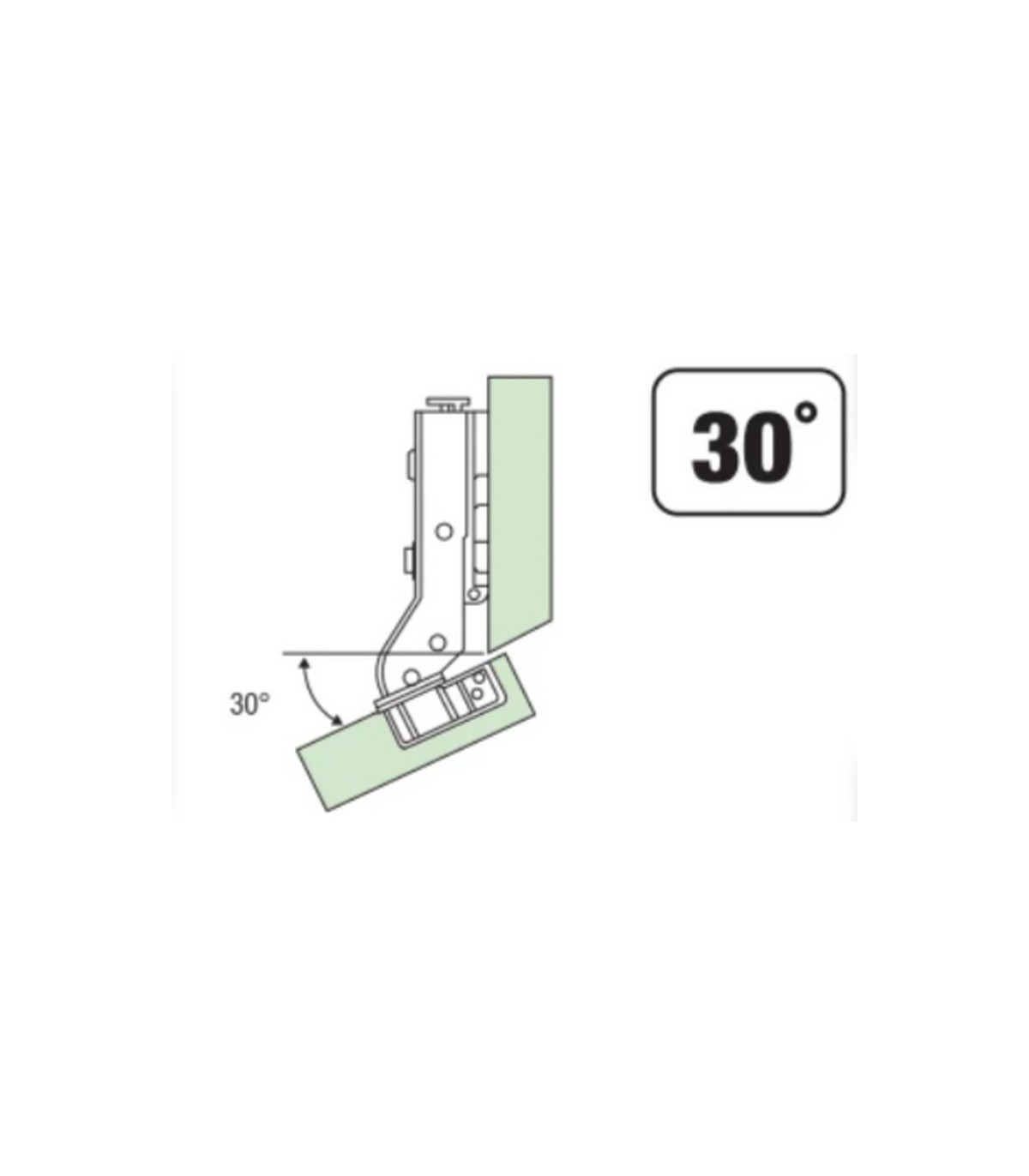 ecoWare 30° Air Pressure Special Conceal Hinge - 4 Hole