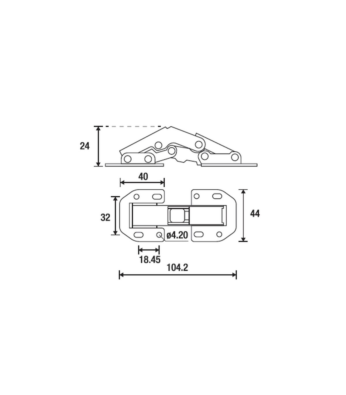 ecoWare 90° Easy Mounted Hinge - Brush Nickel