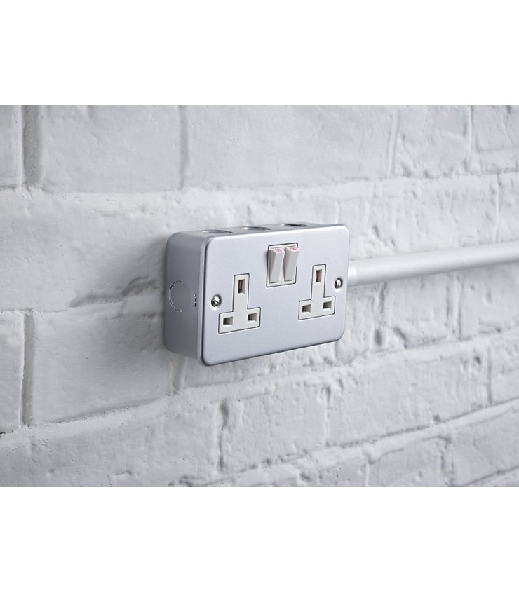 2 Gang Metal Clad Socket