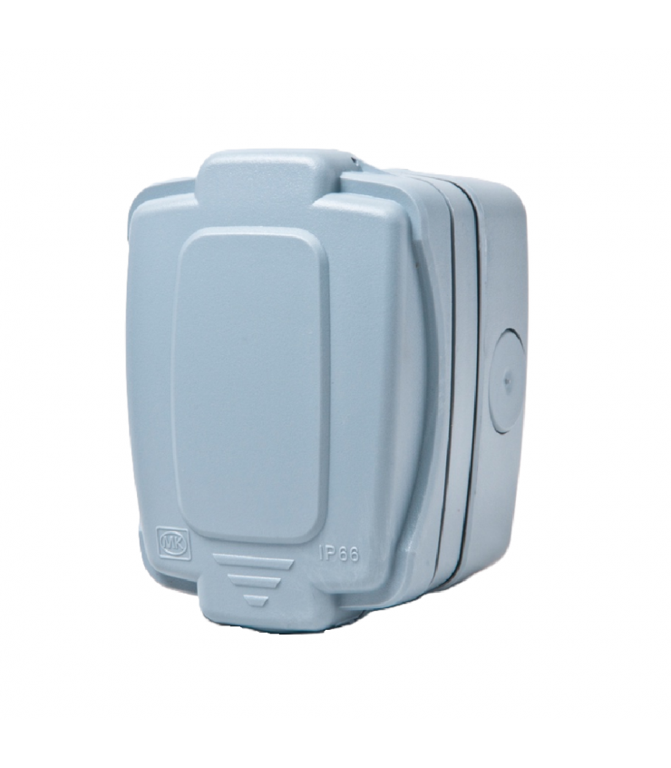 MK 86486 GRY Masterseal Compact Single Pole 1 Gang 13A Switched Socket ...