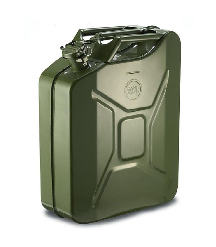 Jerry Metal Fuel Can Green with Spout System - 20 Litre - Hardware ...