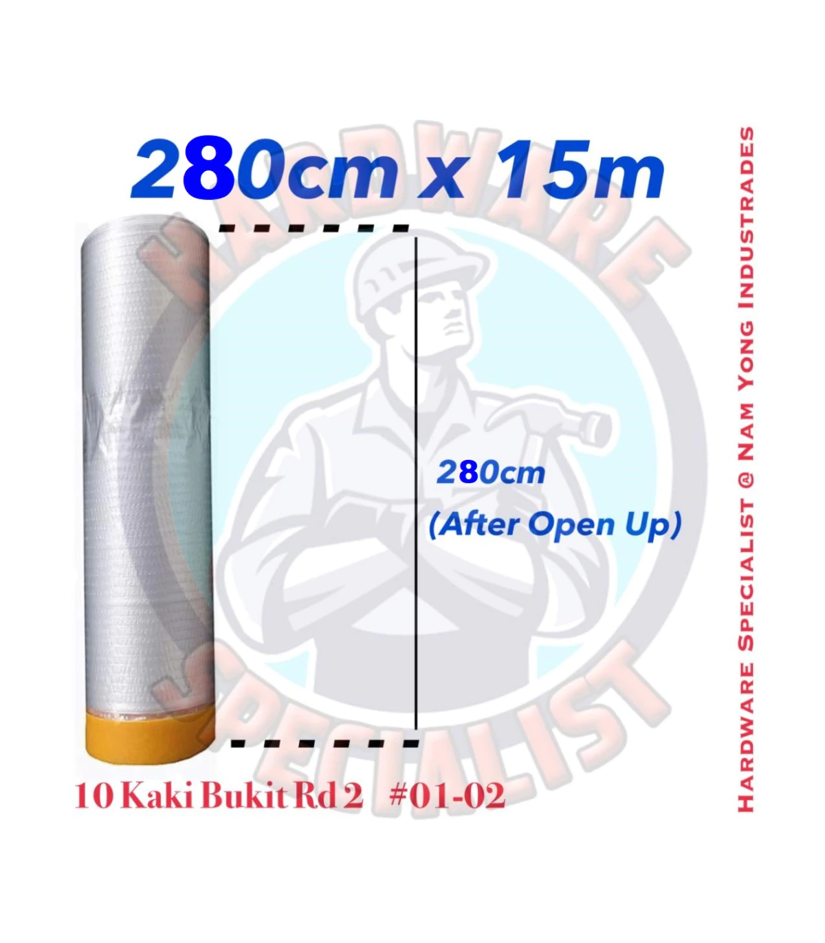 Pre-Tape Masking Film/Plastic Sheet for Furniture and Spray Protection ...