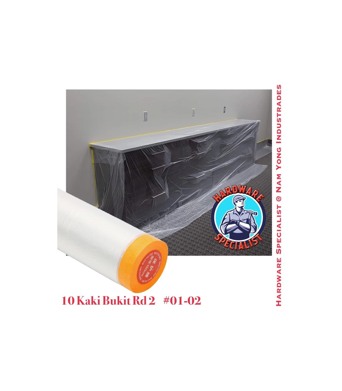 Pre-Tape Masking Film/Plastic Sheet for Furniture and Spray Protection ...