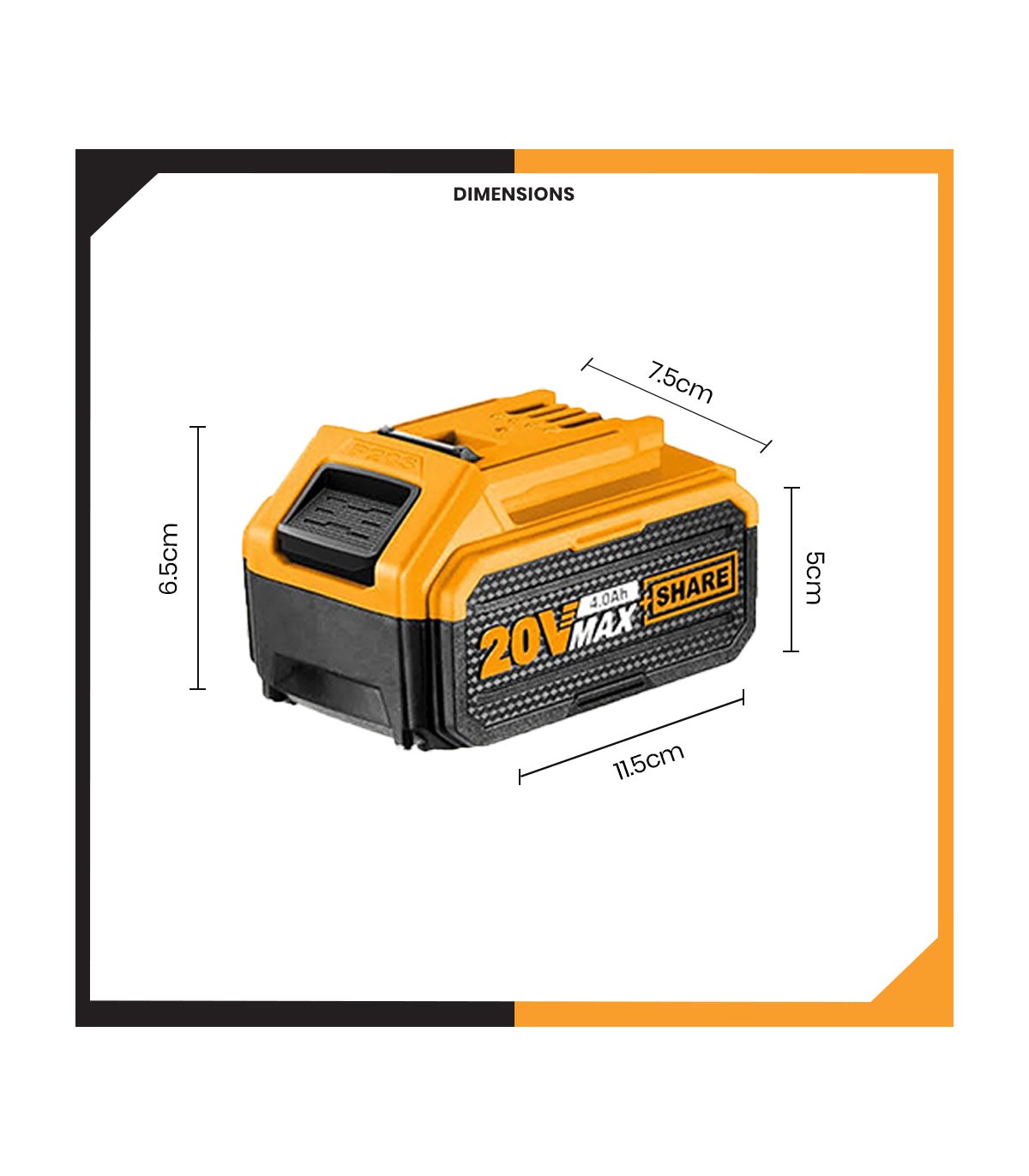 Ingco FBCLI20244 P20S 20V Lithium-Ion Battery And Charger Kit ...