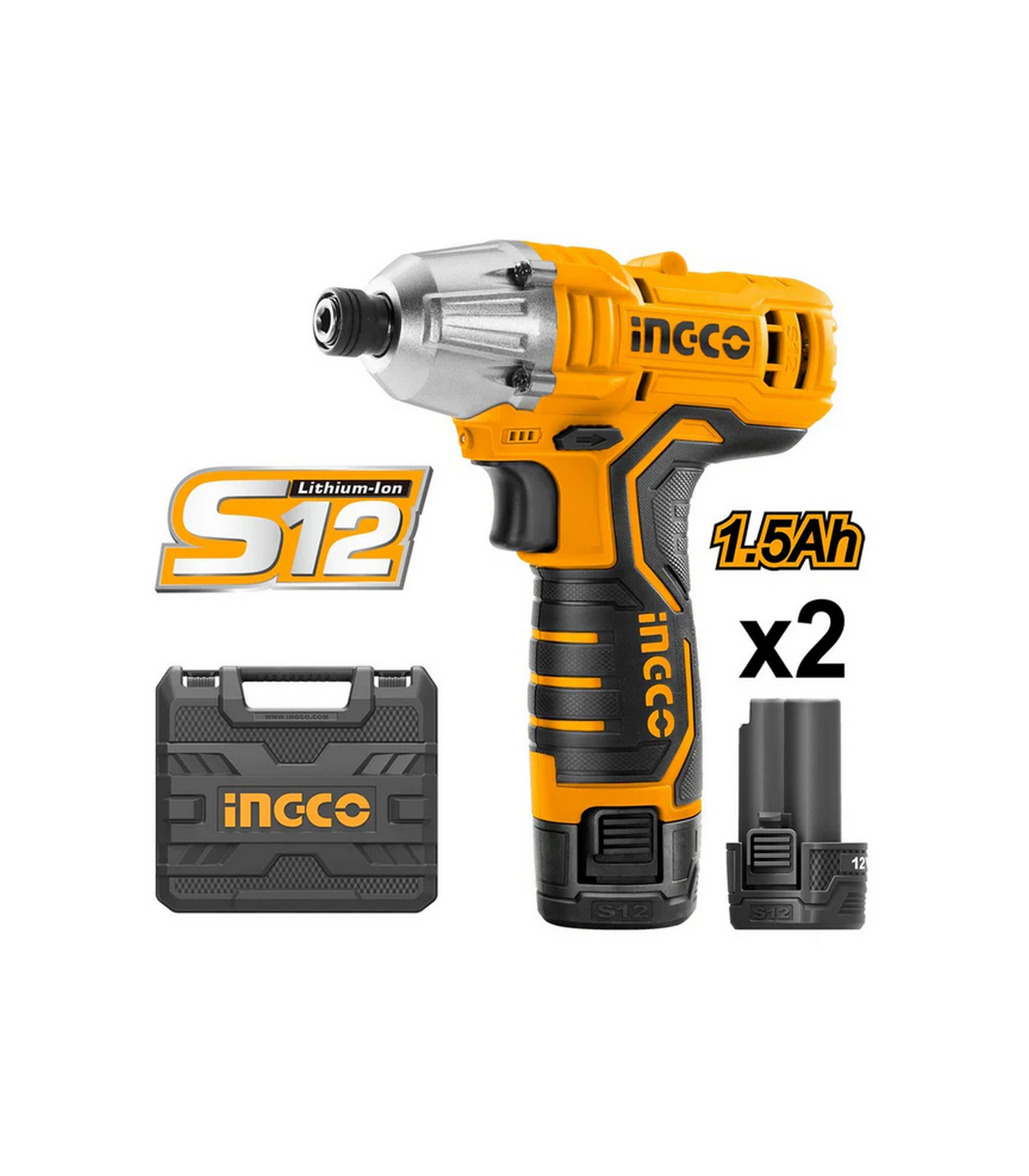 Ingco CIRLI1201 12V Lithium-ion 100Nm Cordless Impact Driver - Hardware ...