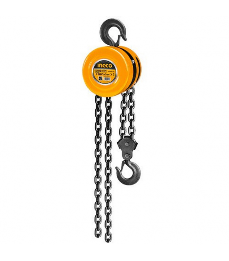 Ingco HCBK0101 Heavy-Duty 1 Ton Chain Block - Hardware Specialist