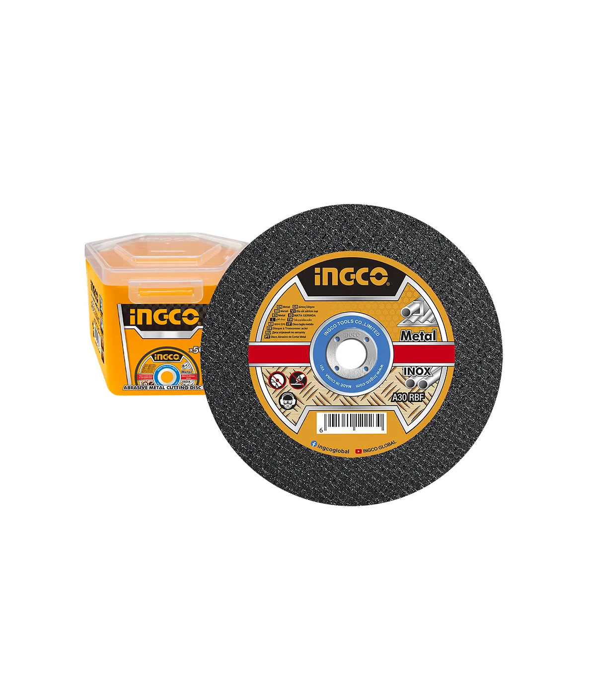 Ingco MCD1210550 4-Inch High-Performance Abrasive Metal Cutting Disc ...