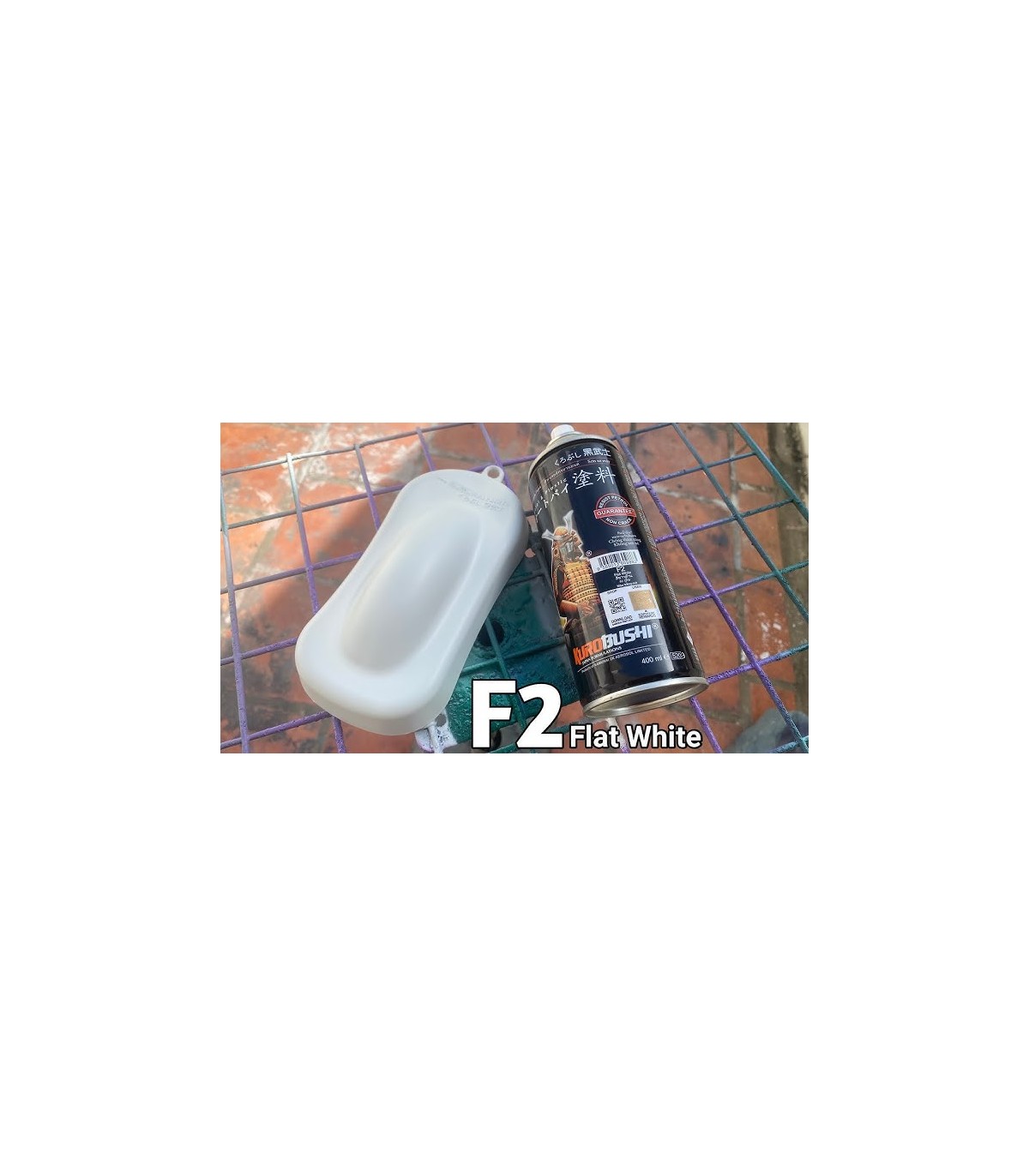 Samurai F2 Flat White Spray Paint - 400mL - Hardware Specialist