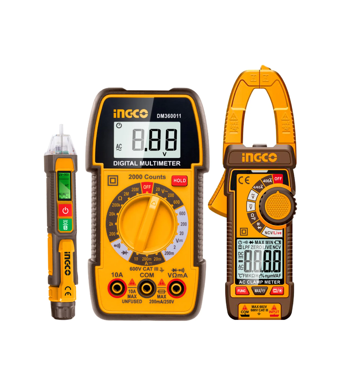 Ingco Electrical Test Kit Voltage Detector - 3PCS/Set - Hardware Specialist
