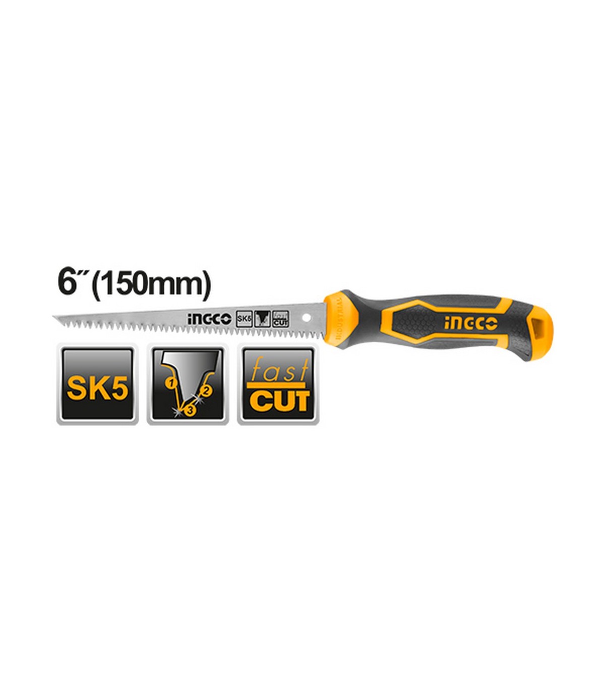 Ingco HWBSW68 6 Inch Sharp Teeth Ergonomic Handle Wall Board Saw ...