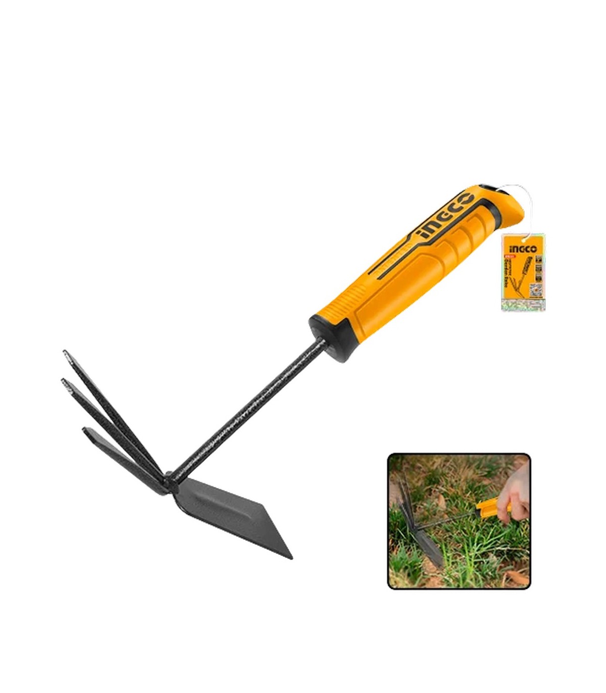 Ingco HGT979K 300mm Durable Steel Head Garden Rake - Hardware Specialist