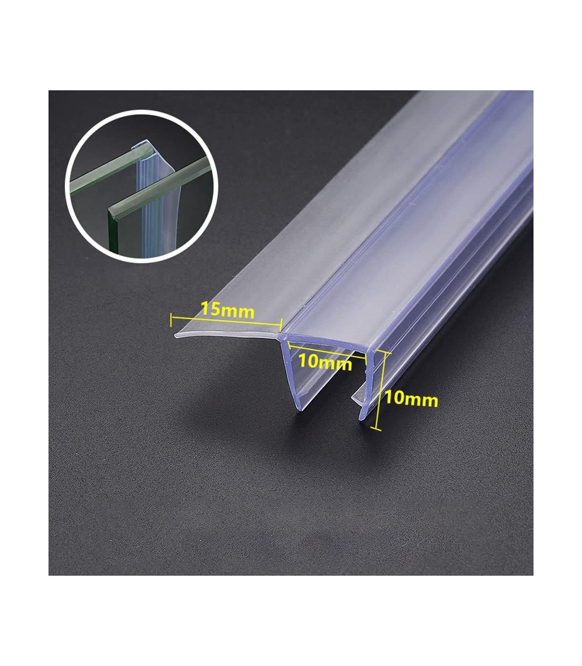 Hardware Specialist H Shape Glass Shower Door Seal Strips - Hardware ...