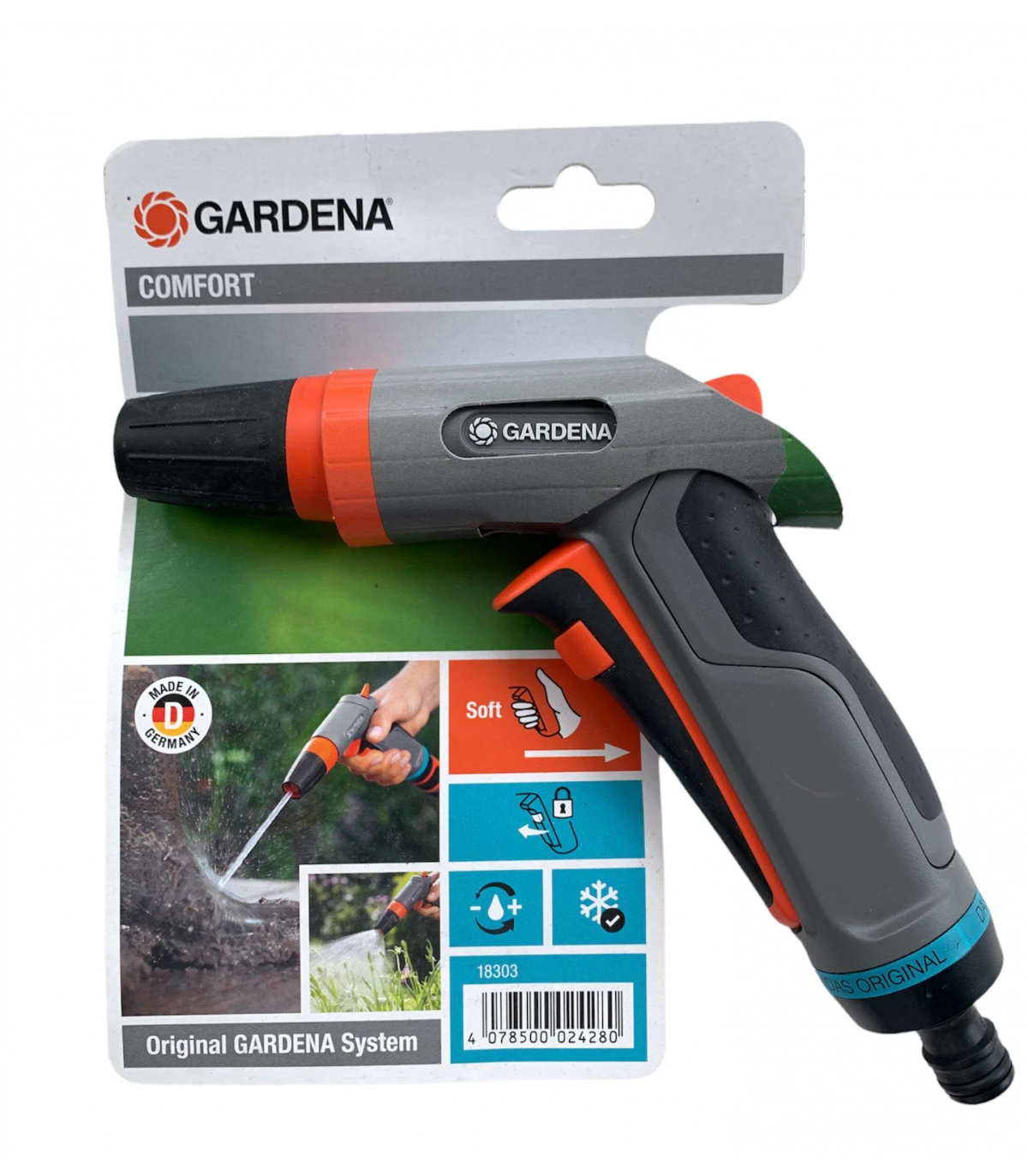 Gardena 18303 Comfort Cleaning Nozzle Adjustable Spray Gun - Hardware ...