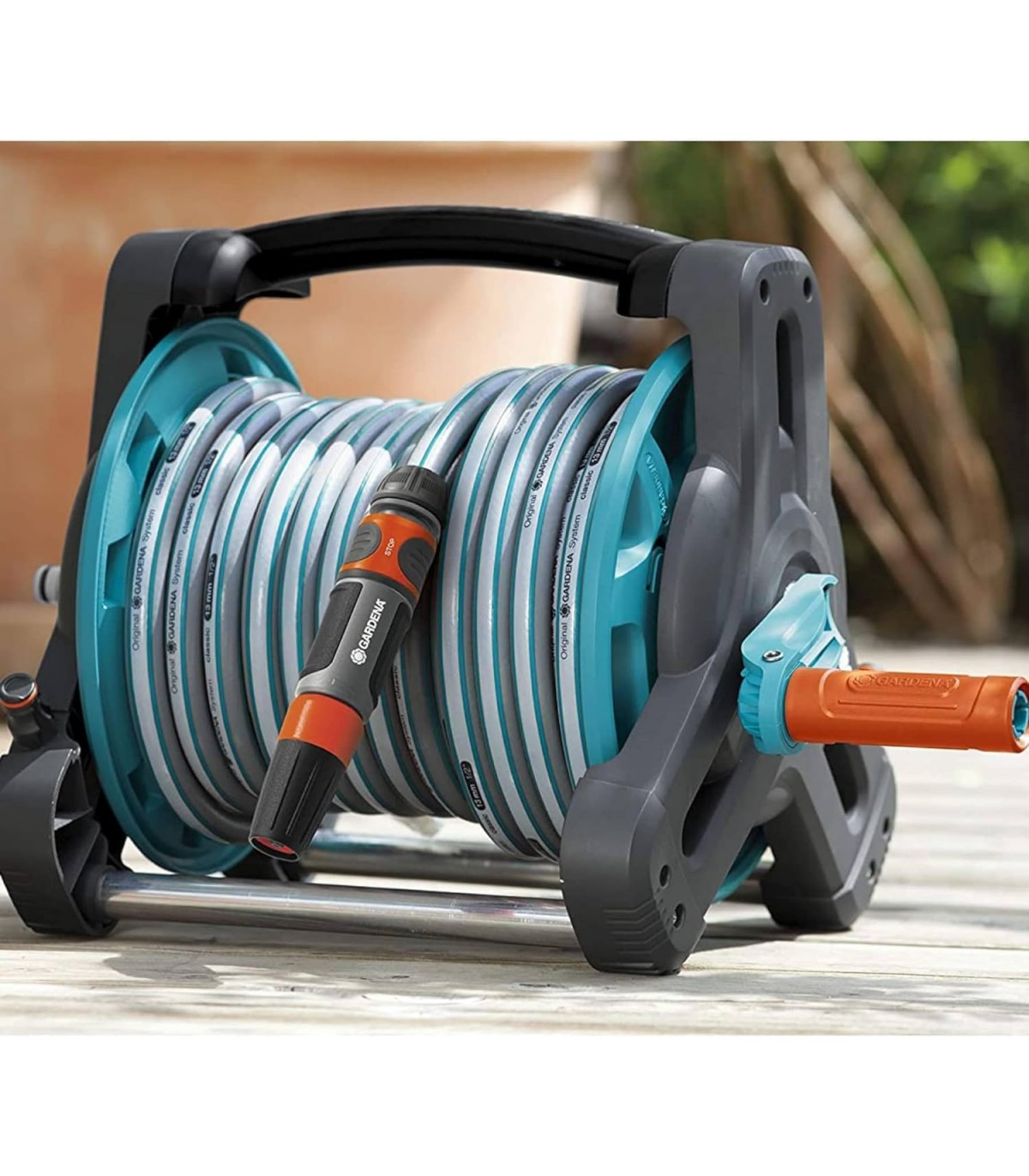 Gardena 8010 Classic 10m Hose Reel Trolley Complete Set - Hardware ...