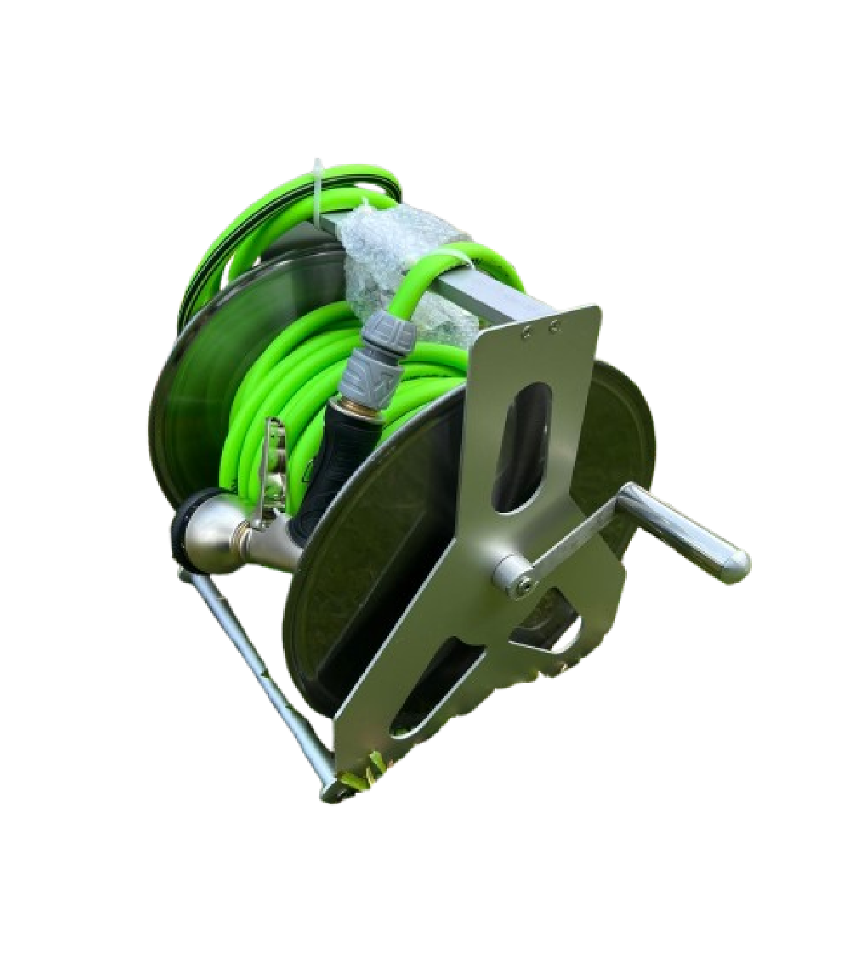 Flex HR01 100 PSI 304 Stainless Steel 25 M Garden Hose Reel with Spray ...