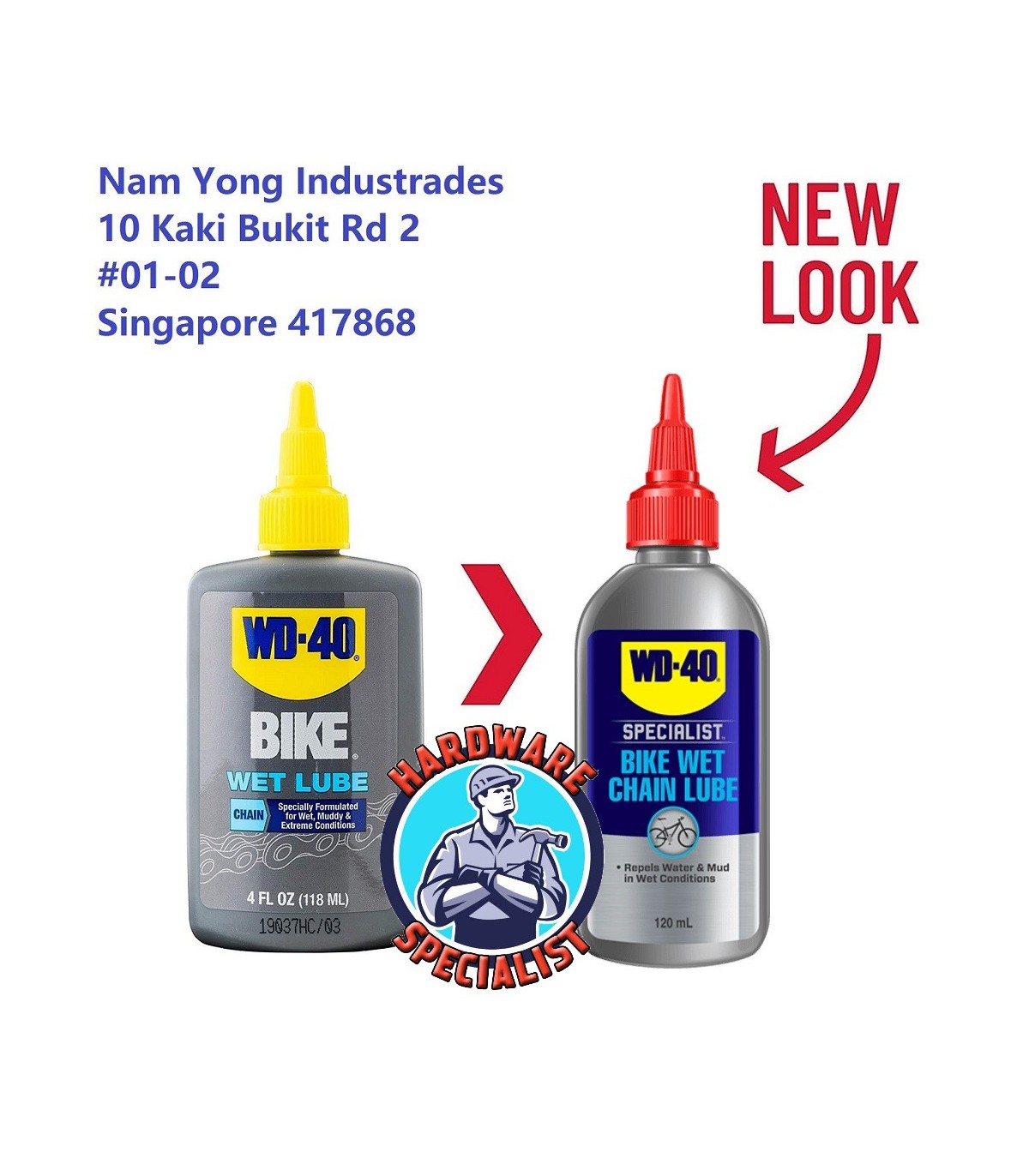 WD40 Specialist Bike Wet Chain Lubricant 120ml
