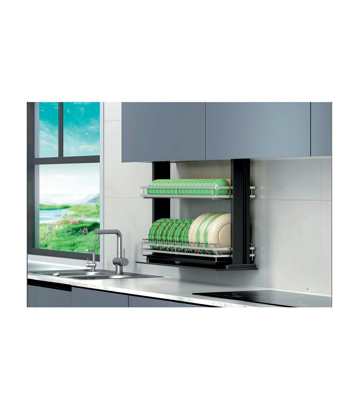 Moco MYD01 Smart Vertical Lift Dish Rack - Hardware Specialist