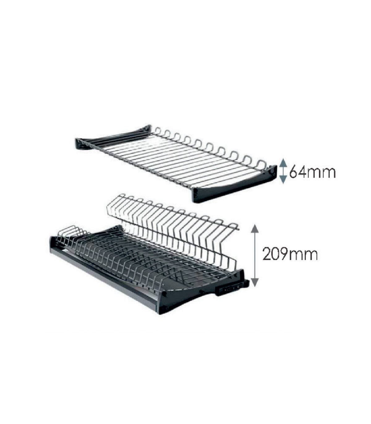 Moco MC809 Stainless Steel Dish Rack - Grey - Hardware Specialist
