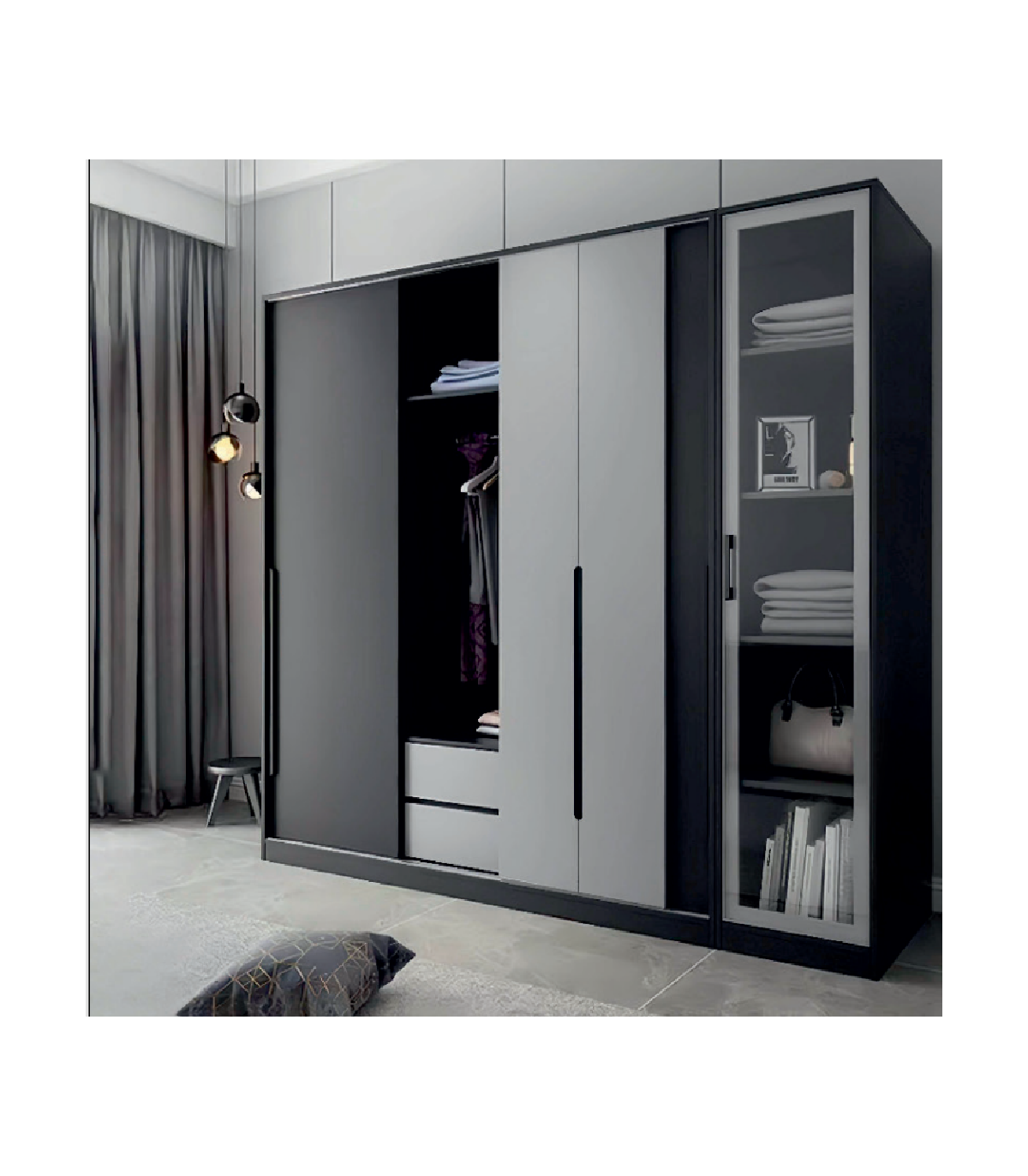 Moco KS899 2-Door Ultra-Quiet Cabinet Sliding Door System - Hardware ...