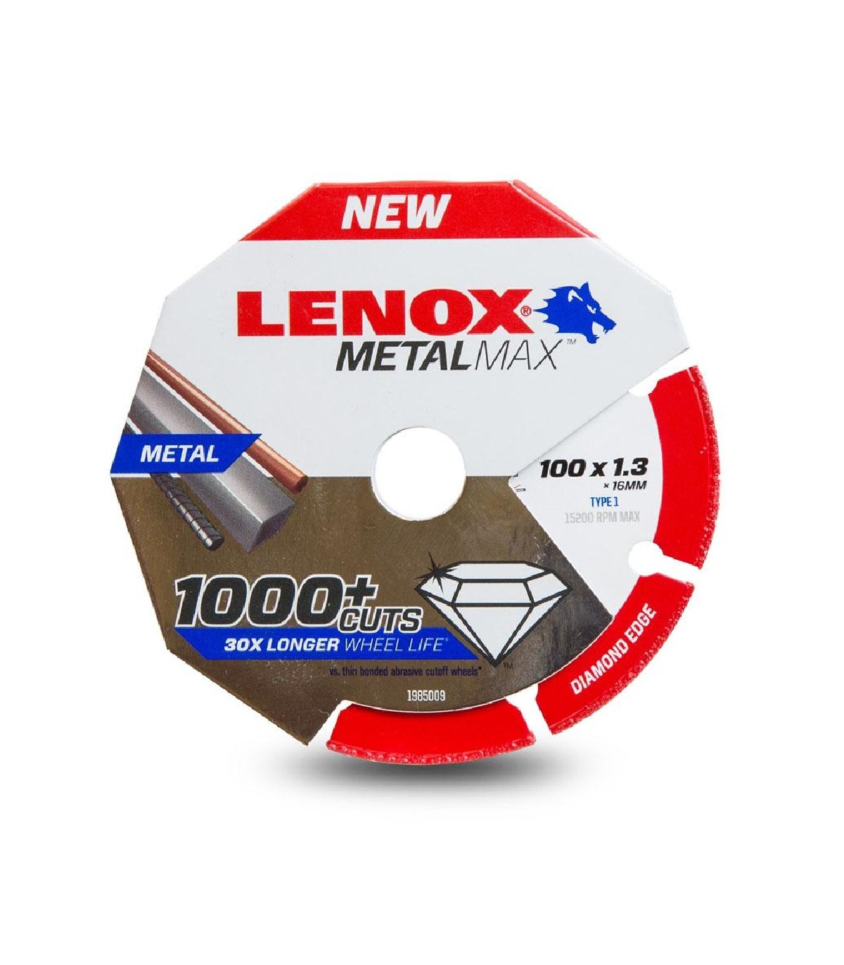 Lenox 1985009 Metal Max 100 x 16 x 1.3mm Diamond Blade - Hardware ...