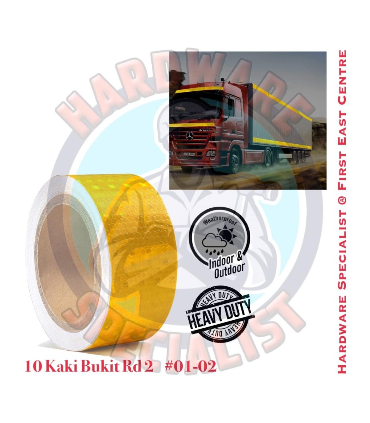 Hunter Highly Visible Safety Reflective Tape (Yellow)